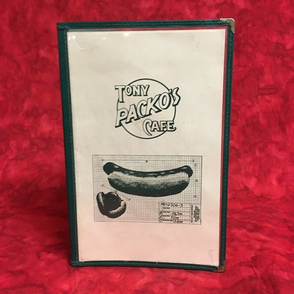 Other | Vintage Tony Packos Menu Original In Protective Holder ...